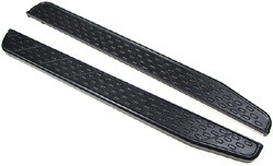 Side Steps, Pair, Black Thermo Plastic Elastomer Top And Brushed ...