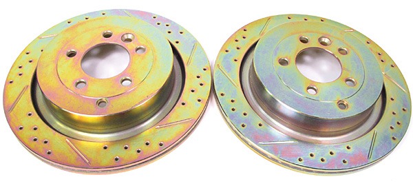 Performance Rear Brake Rotors By Terrafirma, Drilled And Slotted Pair ...